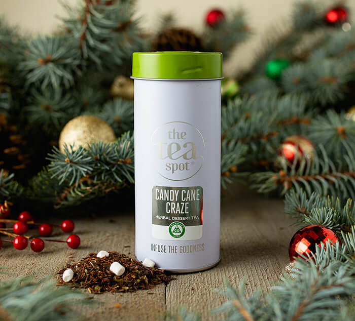 Candy Cane Craze: White Chocolate Peppermint Rooibos Herbal | Tea Spot ...