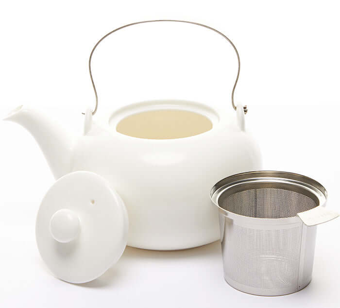 Satin Teapot - Ceramic Teapot with Infuser, Stainless Steel | Tea Spot ...